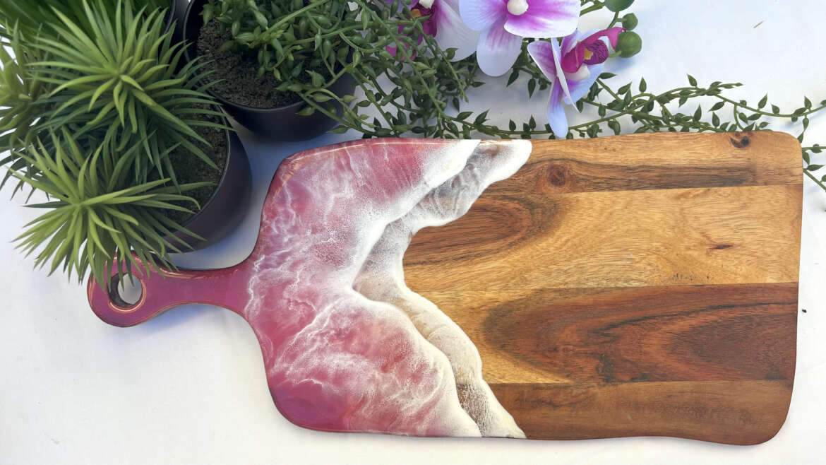 Glow-in-the-Dark Ocean Resin Paddle: Shadowless Art